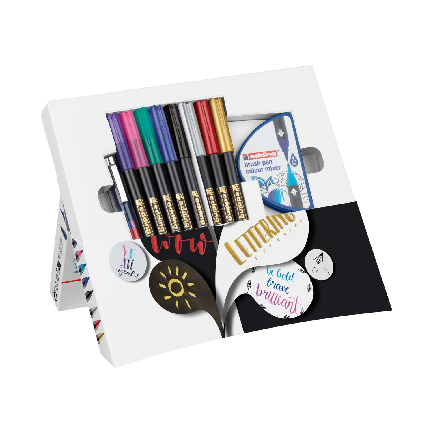 edding Happy Lettering Set, Starterset für Handlettering